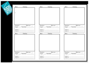 Storyboard Template - Kids Camera Action